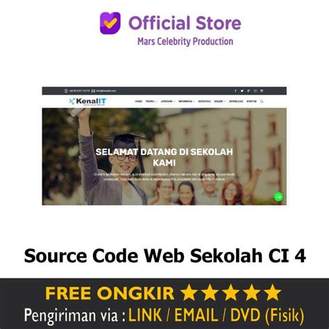 Promo Source Code Web Sekolah CodeIgniter CI 4 Terbaik SD SMP SMK SMA