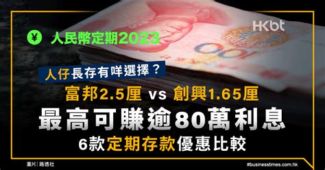 人民幣定期2023人仔長存有咩揀6款優惠比較最高賺逾80萬
