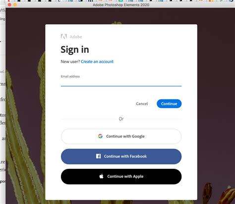 Solved Cant Sign In To Start Photoshop Elements 2020 Adobe Product