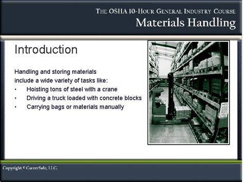 material handling introduction handling and storing materials include