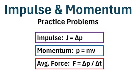 Physics Impulse And Momentum Practice Problems Youtube
