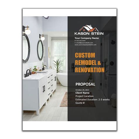 Bathroom Renovation Estimate Template Design 1 Remodeling Estimate