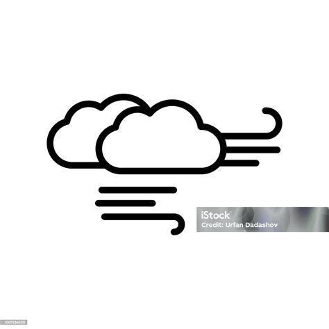 Vent Icône Vector Signe Et Le Symbole Isolé Sur Fond Blanc Notion De