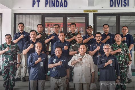 PT Pindad Persero Menhan RI Prabowo Subianto Tinjau Fasilitas