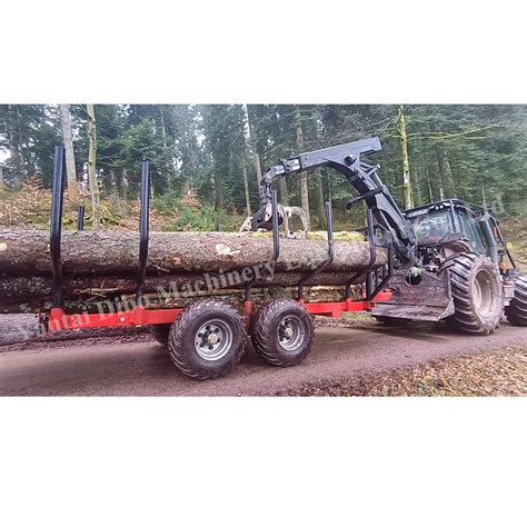 Forestry Farm Tractor Equipment Log Firewood Atv Timber Trailer With