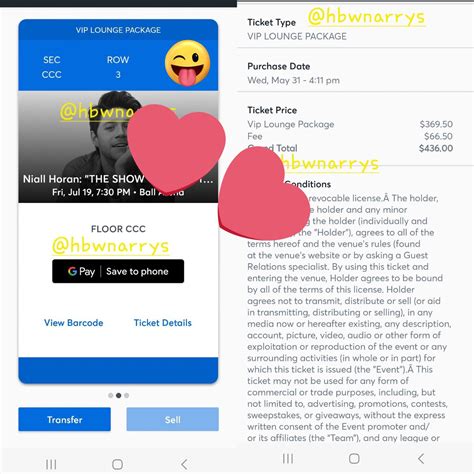 Handwritten Tickets On Twitter DENVER NIALL HORAN Fans Hbwnarrys
