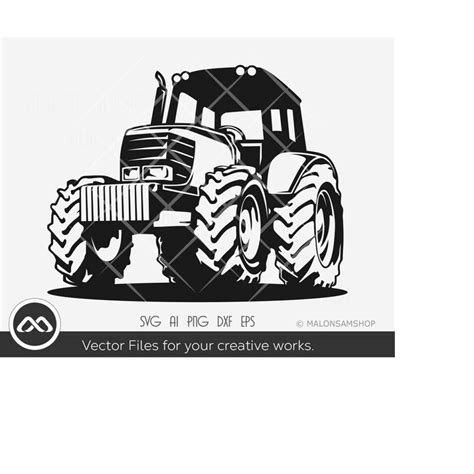Tractor Svg Silhouette Tractor Svg Farm Tractor Svg Farm Inspire
