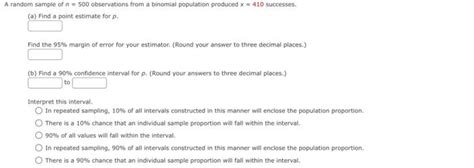 Andom Sample Of N500 Observations From A Binomial