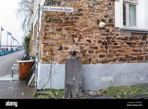 Horst Schimanski Gasse Bronze Bust And Street Sign In Memory Of Tv