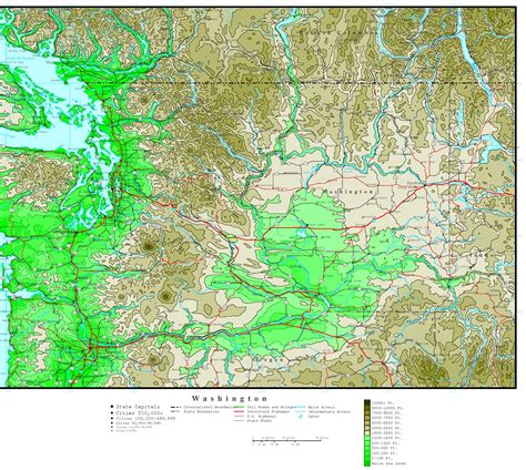 Elevation Map Washington State Oconto County Plat Map