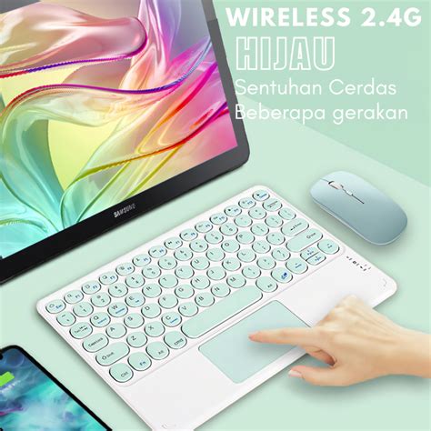Jual Wireless Keyboard Bluetooth Touchpad Touch Keyboard Portable Untuk Ipad Keyboard Android Pc