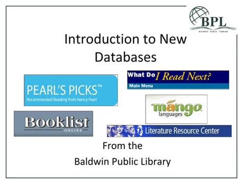 Introduction To New Databases Ppt