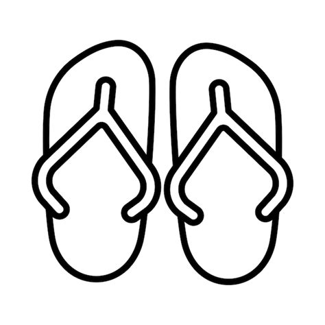 Premium Vector Flip Flops Sandal Beach Wear Flat Vector Icon