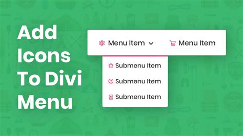 How To Add Images Or Icons Above Divi Menu Items Tutorial By Pee Aye Creative