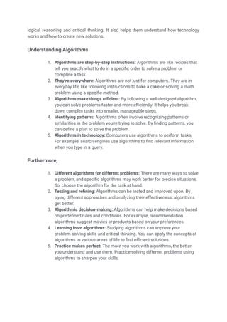 Algorithmic Thinking Basics For Gen Z And Gen Alpha Pdf