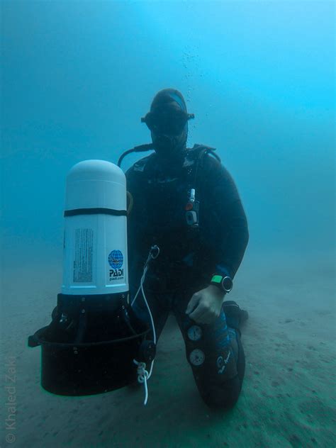 Dpv Diving In Doha Qatar Also Known As An Underwater Scooter