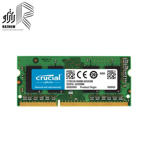 رم 8 گیگابایت Ddr3l لپ تاپ باس 12800 1600mhz برند کروشیال Cl11