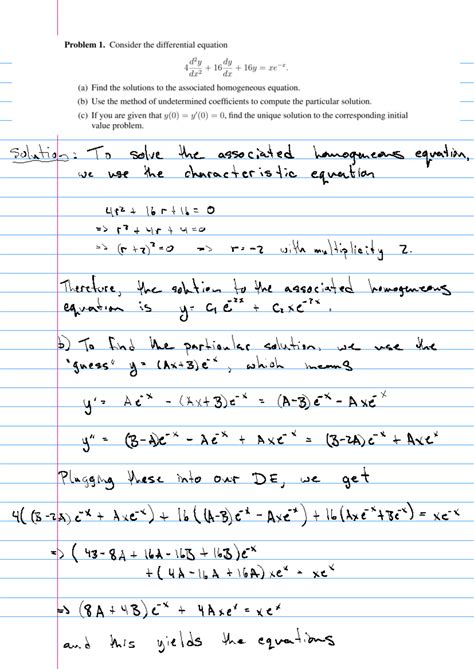 Solutions Midterm 2 Nov15 Problem 1 Consider The Differential