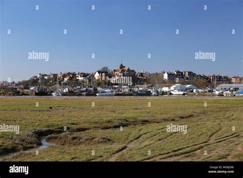 Rye Seen From North Of The River Rother East Sussex England Great