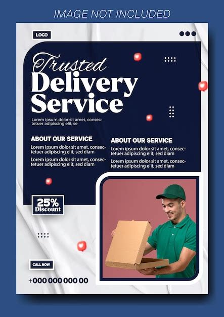 Premium Vector Delivery Service Promotion Flyer Template Design