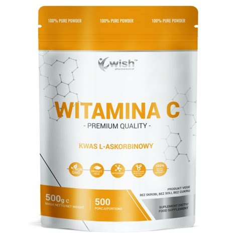Witamina C KWAS L ASKORBINOWY W Proszku 500g Vege 5903351711722