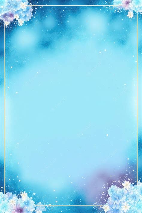 Premium Ai Image Dusty Blue Background Glitter Silhouettes Flowers