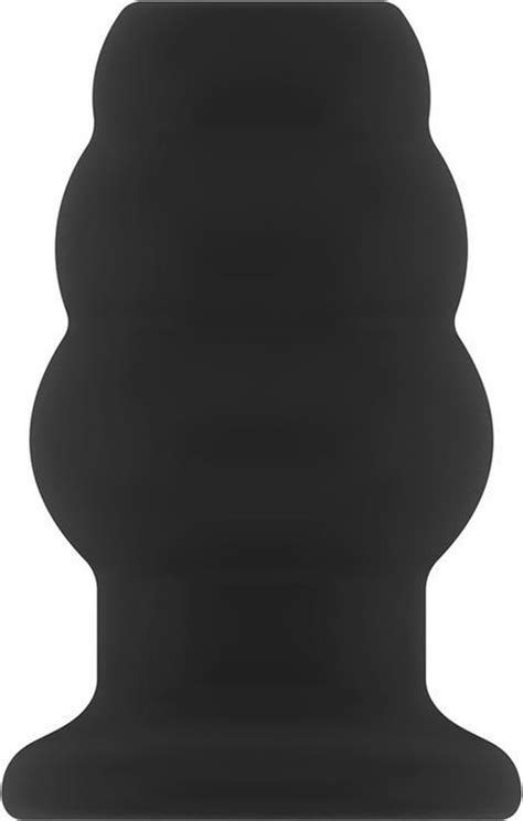 No49 Small Hollow Tunnel Butt Plug 3 Inch Black Butt Plugs