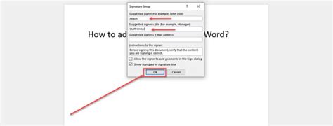 How To Add A Signature Line In Word