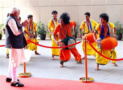 Prime Minister Narendra Modi Receives A Warm Welocme At Bharat Mandapam