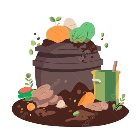 Compostaje Clipart Compostador De Residuos Orgánicos Alimentos Orgánicos Vector Ilustración