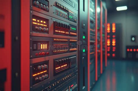 Data Center Interior With Vibrant Led Lit Server Racks Visualizing Modern Technology