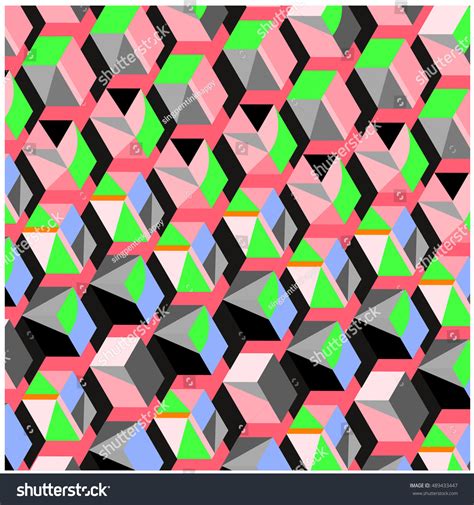 Vector Abstract Geometric Cube Triangle Angular Stock Vector Royalty Free 489433447 Shutterstock