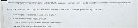 Solved Consider The Programming Problem Below And Identify Chegg