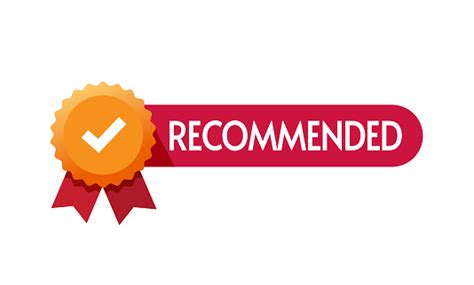 추천 아이콘 벡터 라벨 플랫 스타일 배지 체크 마크 진드기와 수상 리본추천 레드 골든 컬러 로제트 스탬프 신뢰할 수 있는 보증