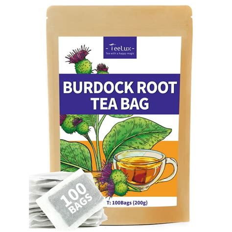 Teelux Premium Burdock Root Herbal Tea Bags Caffeine Free Wild