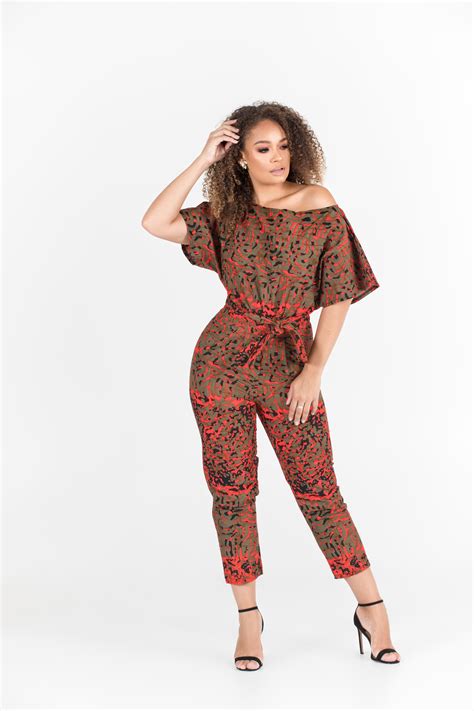 Stunning One Shoulder African Print Jumpsuit African Fashion Classy Jumpsuit Outfits Fashion