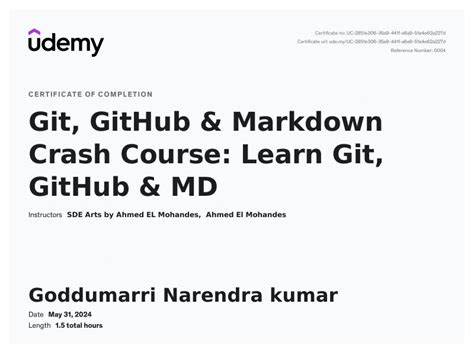 Goddumarri Narendra On Linkedin Udemy Git Github Gitandgithub Versioncontrol