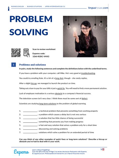 Problem Solving Lesson Plan Pdf