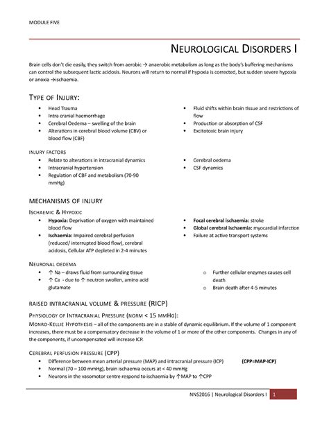lecture notes module 5 neurological disorders i revised