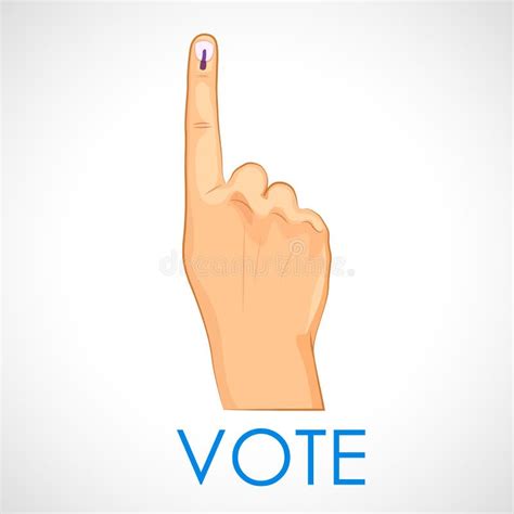 Hand With Voting Sign Of India Stock Vector Illustration Of