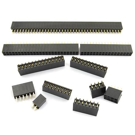 Pcs Lot Mm Double Row Female DIP Pin PCB Board Pin Header
