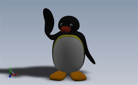 企鹅模型solidworks 2015模型图纸下载 懒石网