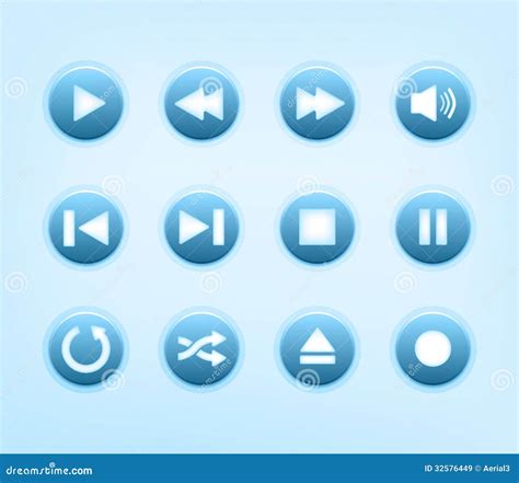 audio player interface with loading bar buttons sound wave icon