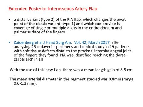 Posterior Interosseous Artery Flap Ppt
