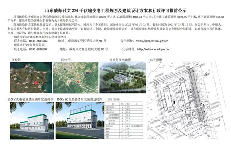 威海市自然资源和规划局 规划信息 山东威海召文220千伏输变电工程规划及建筑设计方案和行政许可批前公示