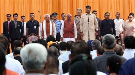 Haryana Cm Manohar Lal Khattar Swearing In Ceremony Live Updates