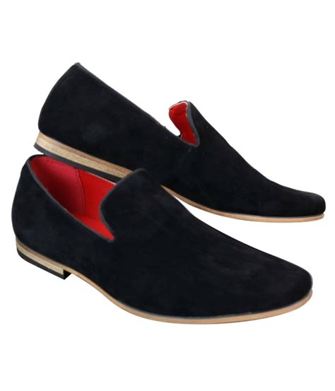 Mens Suede Leather Pu Slip On Shoes Loafers Black Smart Casual Buy