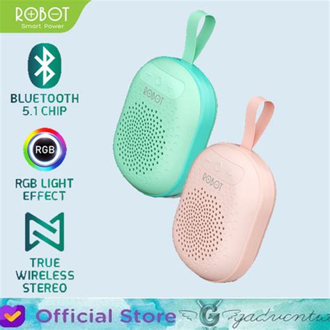 Jual ROBOT TWS Bluetooth Speaker RGB Mini Portable RB20 With Micro SD