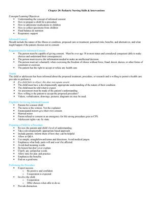 Ch 24 Lecture Book ATI Chapter Notes NURS 402 Chapter 24 Care Of