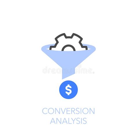 Simple Visualised Conversion Analysis Icon Symbol Stock Vector